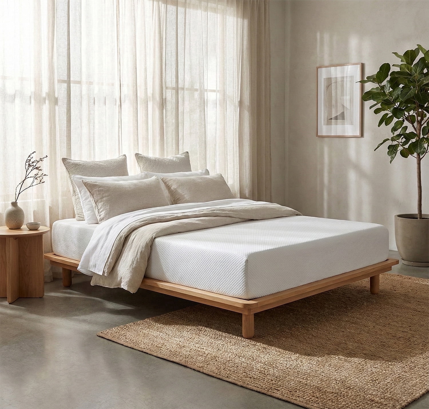 Atlas Mattress 12" Queen Gel Memory Foam Mattress, Breathable Cover ...