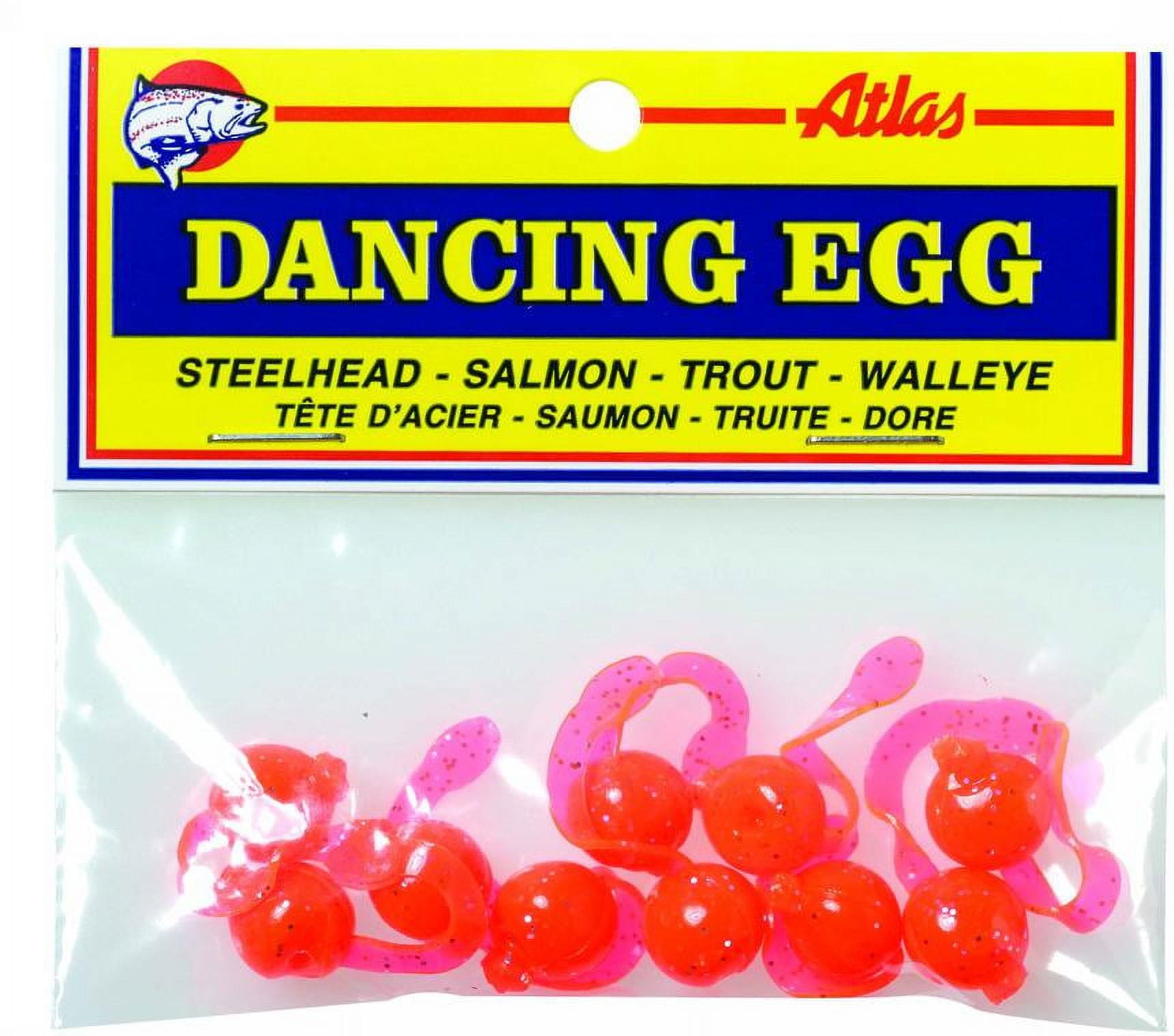 Atlas Mike's Dancing Egg Trout Bait, Orange Glitter, 10 Piece - Walmart.com
