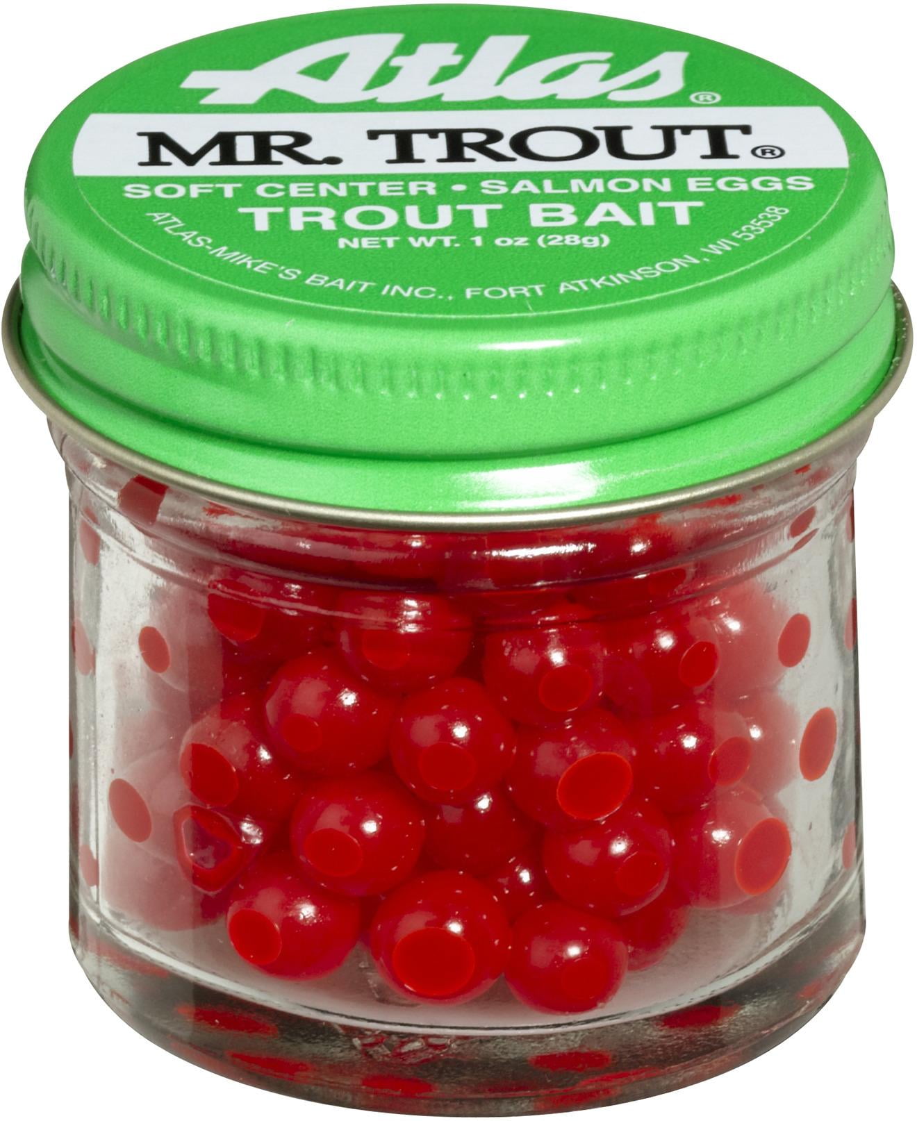 Atlas Mike's Mr. Trout Soft Center Salmon Eggs Trout Bait, Red ...