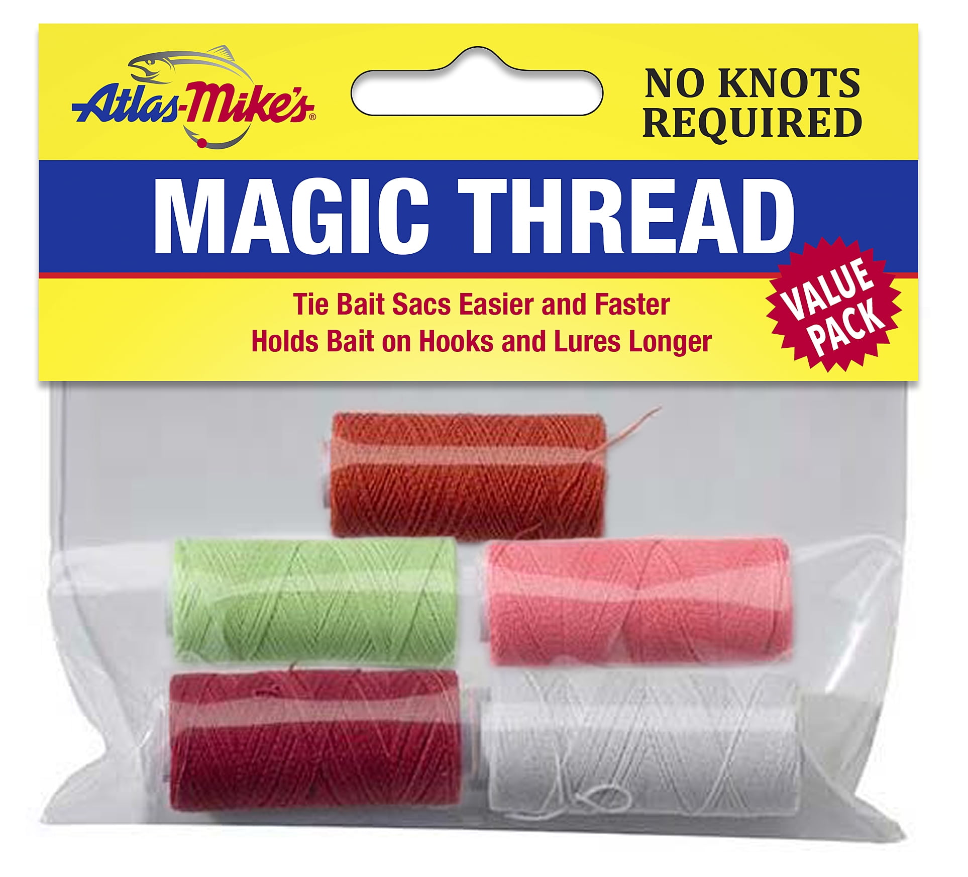 Atlas Mike's Magic Thread for Securing Bait and Bait Sacs, Assorted ...