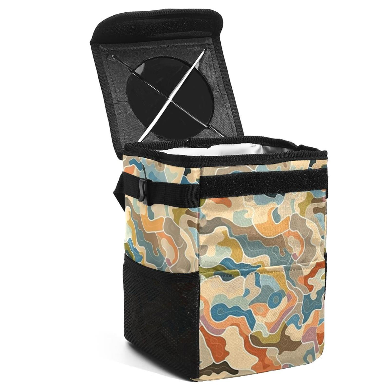 Atlas Mini Car Trash Can with Foldable Lid, Leak-proof Design and ...