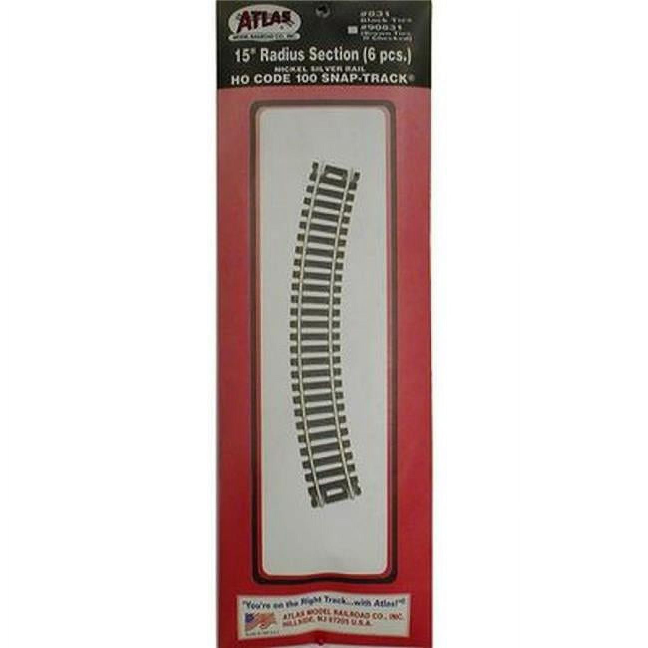 Atlas Model Railroad HO Code 100 15 Radius Curve 6 ATL831 HO Track ...