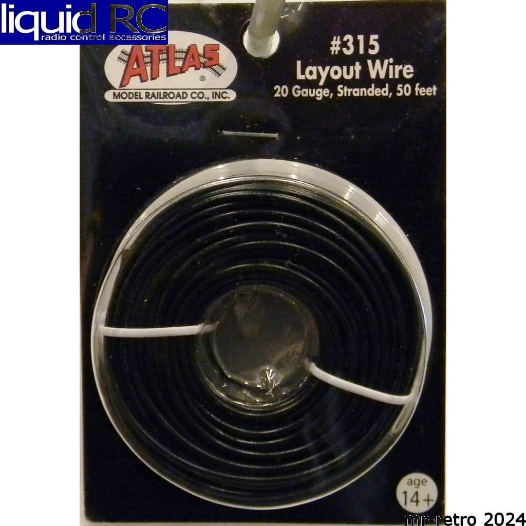 Atlas Trains 0315 Black Wire Stranded #20 AWG; 50 Spool - Walmart.com