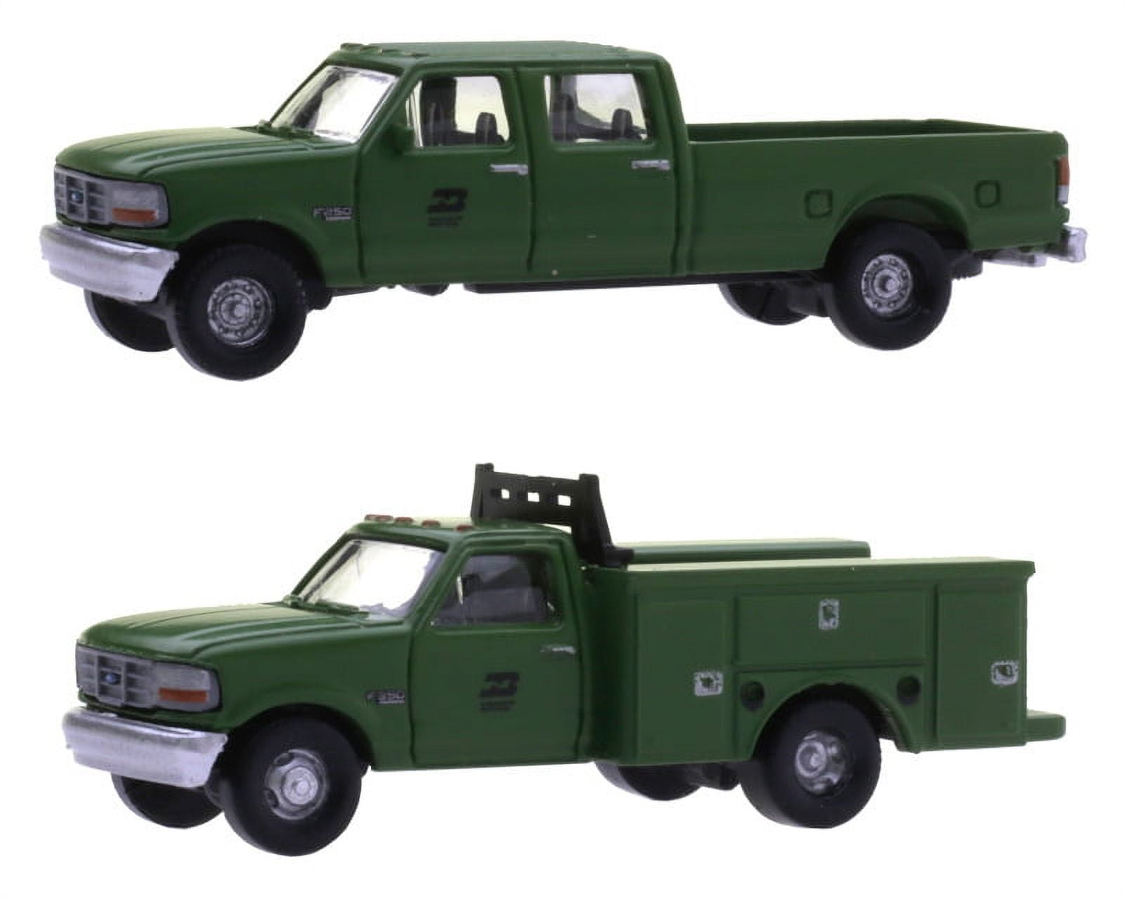 Atlas N Scale 1990s Ford F-250/F-350 Standard Cab Pickup Set Burlington ...