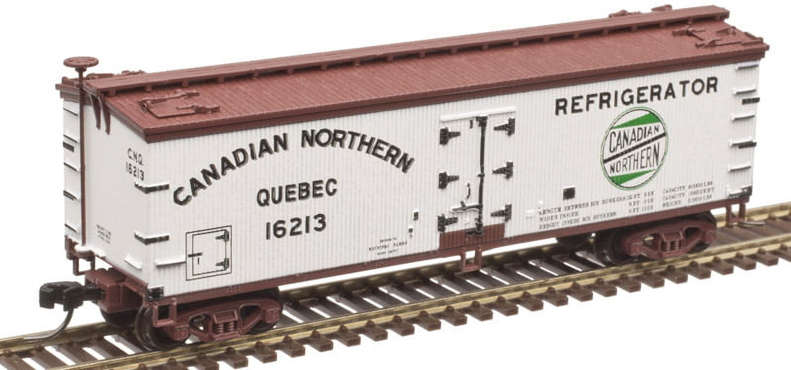 Atlas N Scale 40' Wood Reefer Canadian Northern Quebec/CNQ #16194 ...