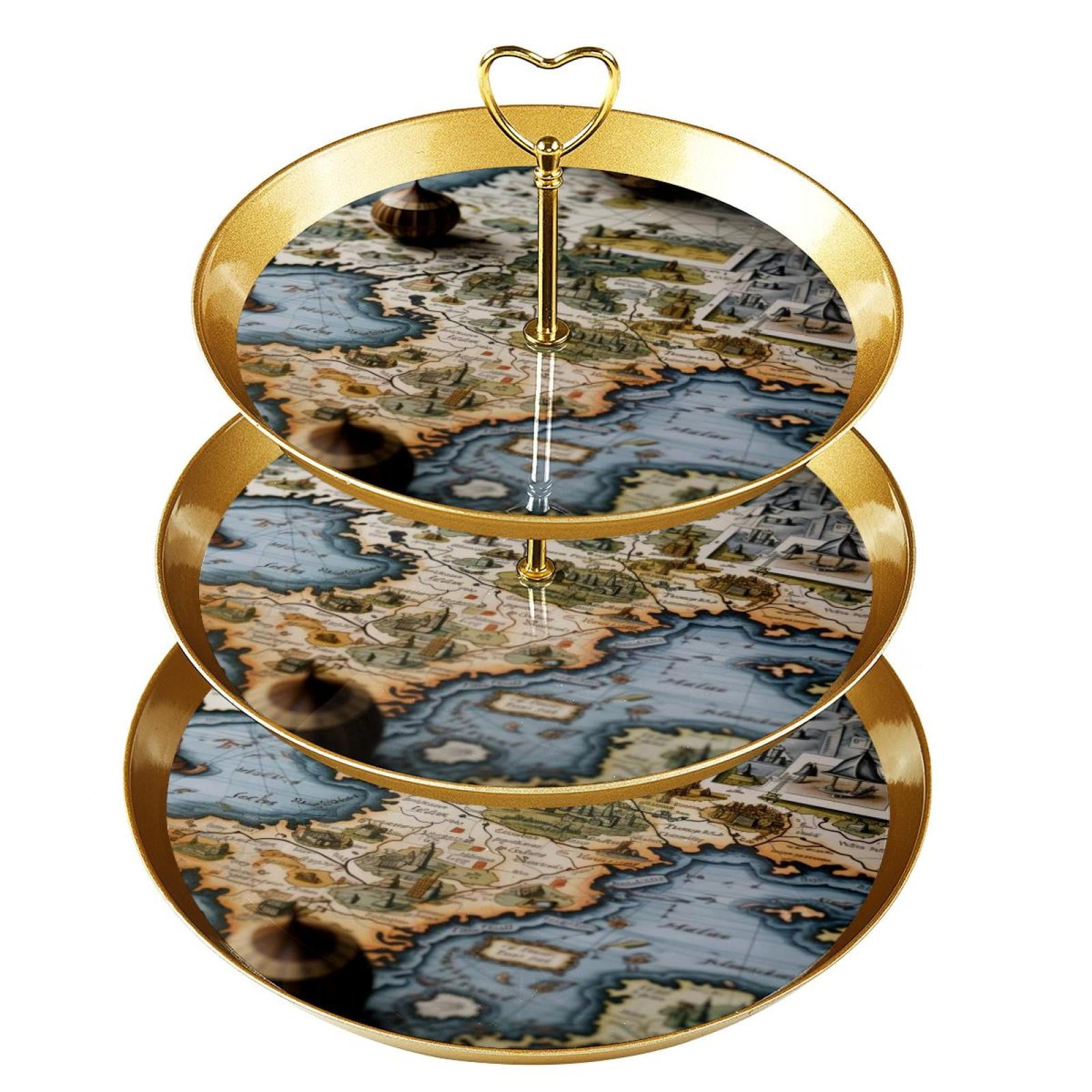 Atlas Plastic Discs Dessert Table Holder with Iron Pillars - Elegant ...