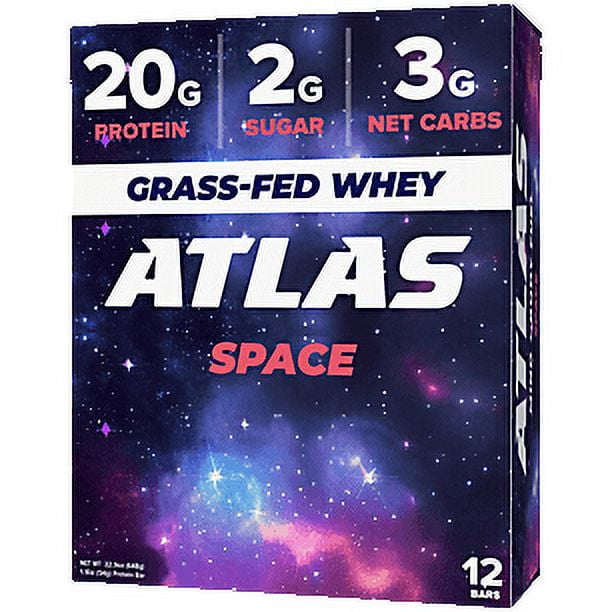Atlas Protein Bar, 20g Protein, 1g Sugar, Clean Ingredients, Gluten ...