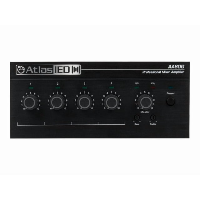 Atlas Sound AA60G 60W 4 Input Mixer Amplifier - Walmart Business Supplies