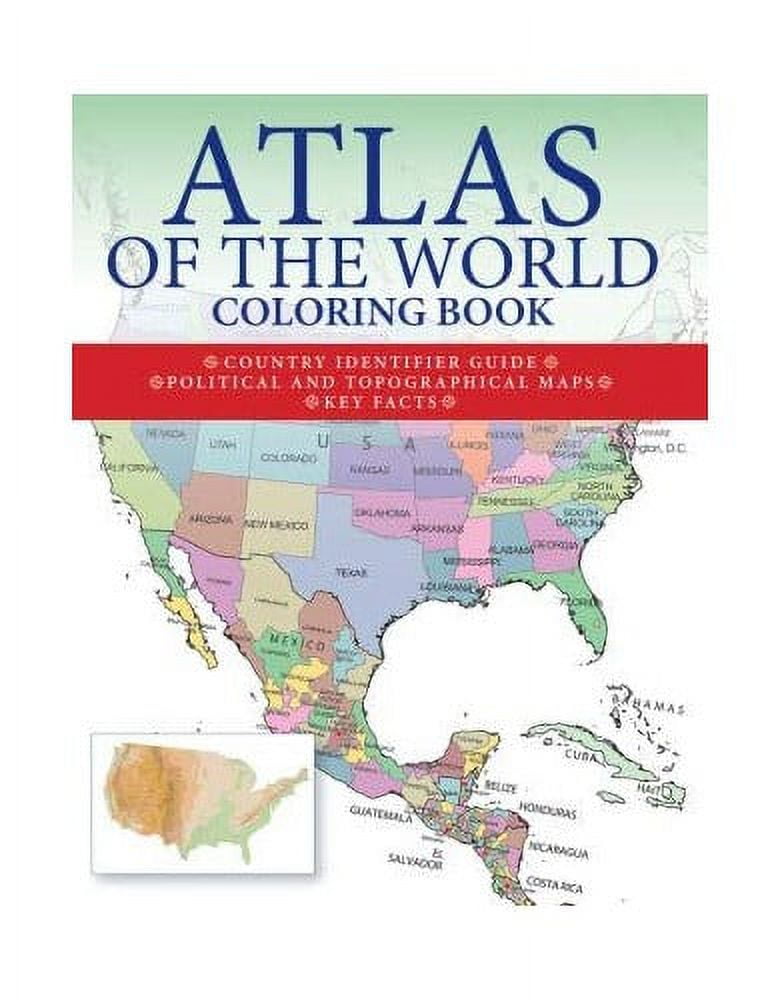 Pre-Owned Atlas of the World Coloring Book; Country Identifier Guide ...