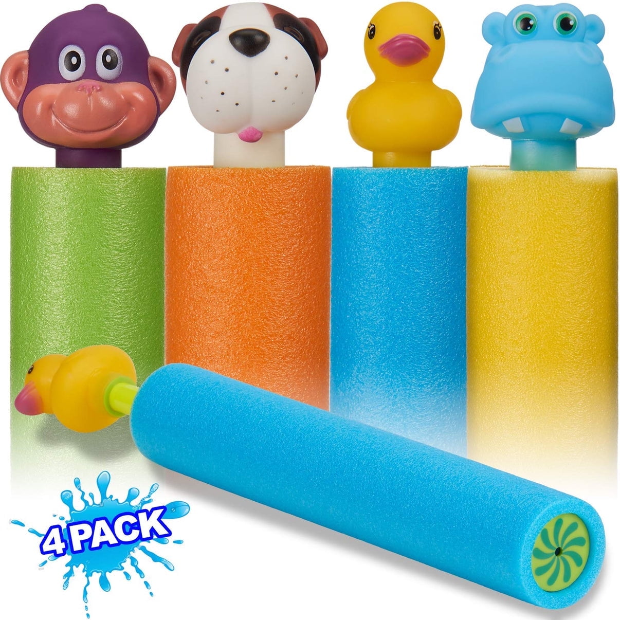 Atlasonix Cooper & Friends Water Blasters, 4 Animal-Shaped Water ...