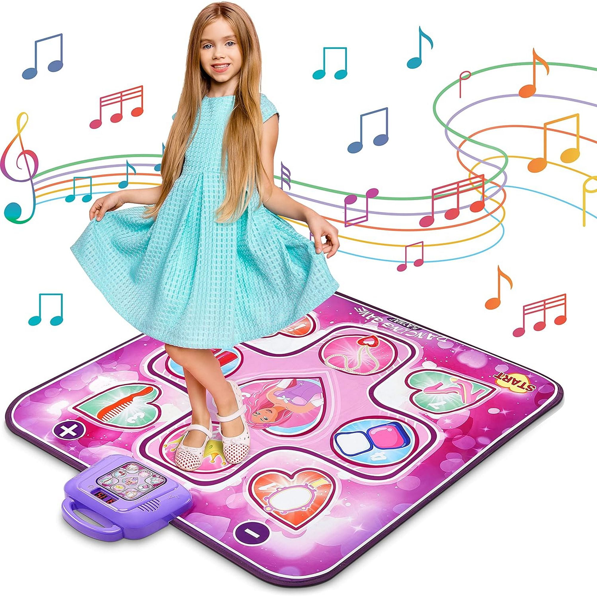 Atlasonix Dance Mat for Kids Ages 4-12 Year Old, Dance Pad for Girls ...