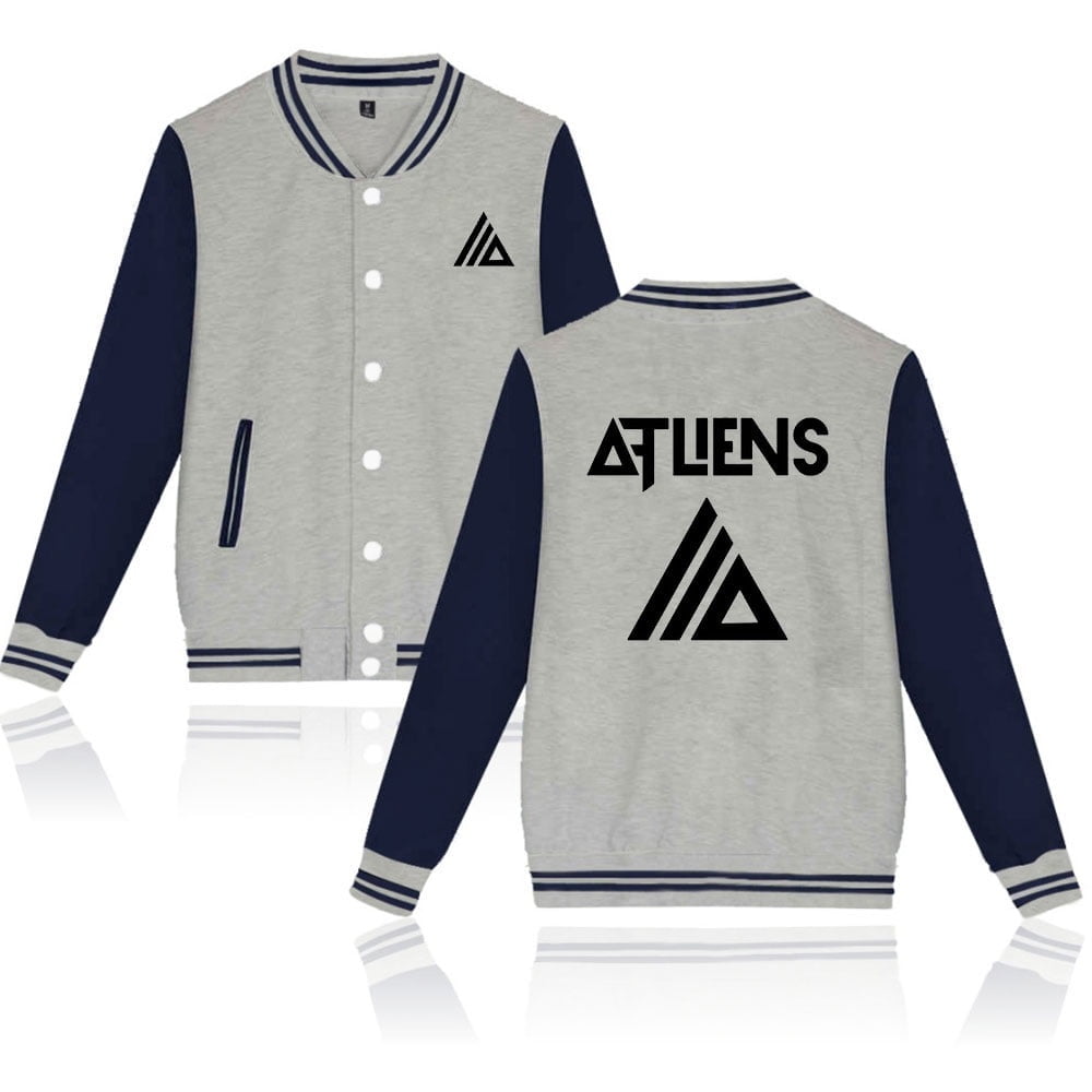 Atliens Merch Logo Baseball Jersey Unisex Fashion V-neck Button Long ...