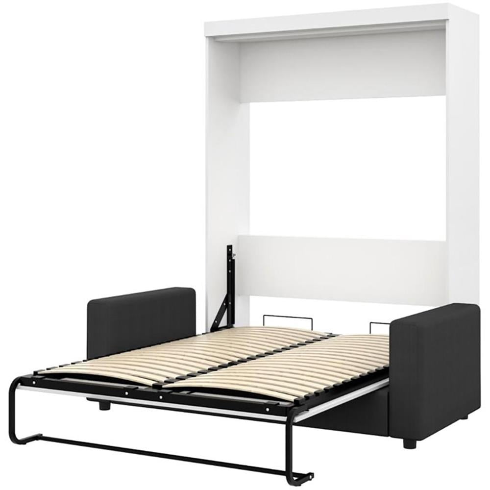 Atlin Designs 2-Piece Modern Wood Full Murphy Bed Set in Gray/White ...