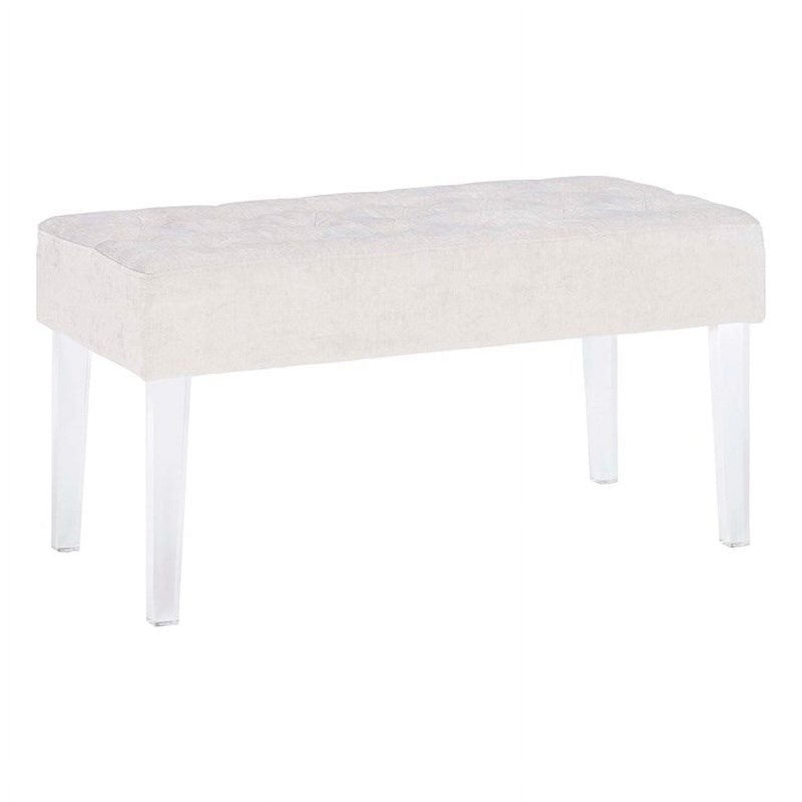 Atlin Designs Acrylic Leg Platinum Bench in Clear - Walmart.com