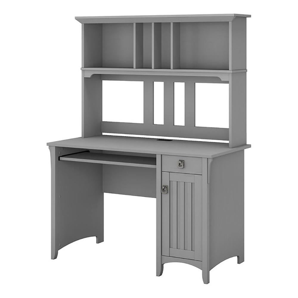 Atlin Designs Contemporary Engineered Wood Small Computer Desk w/ Hutch ...