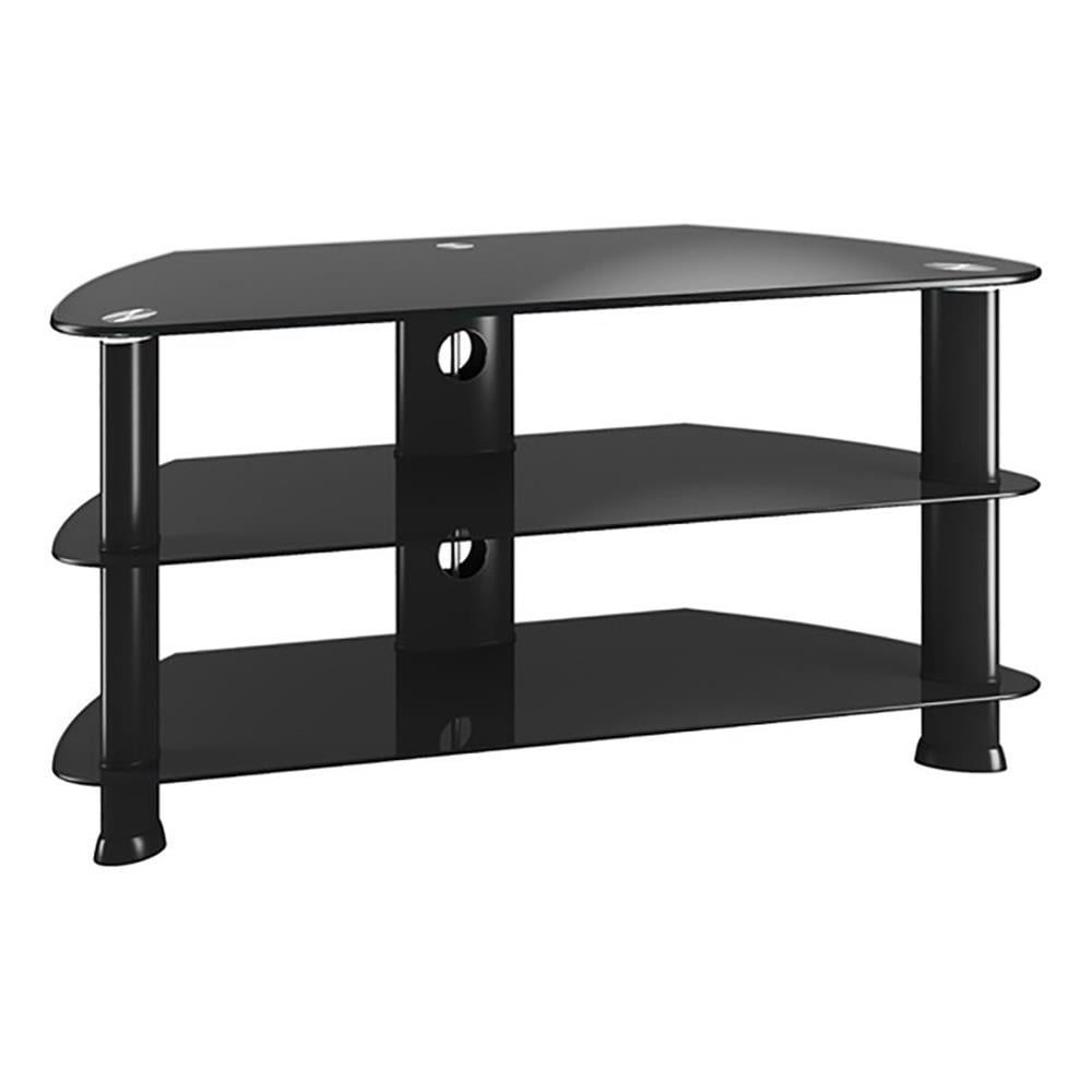 Atlin Designs Contemporary Glass & Aluminum TV Stand for TVs up to 48 ...