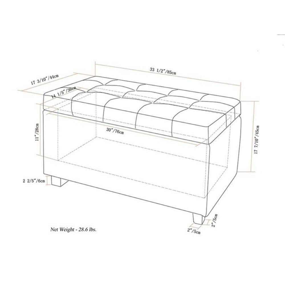 Atlin Designs Faux Leather Storage Bench in Red - Walmart.com