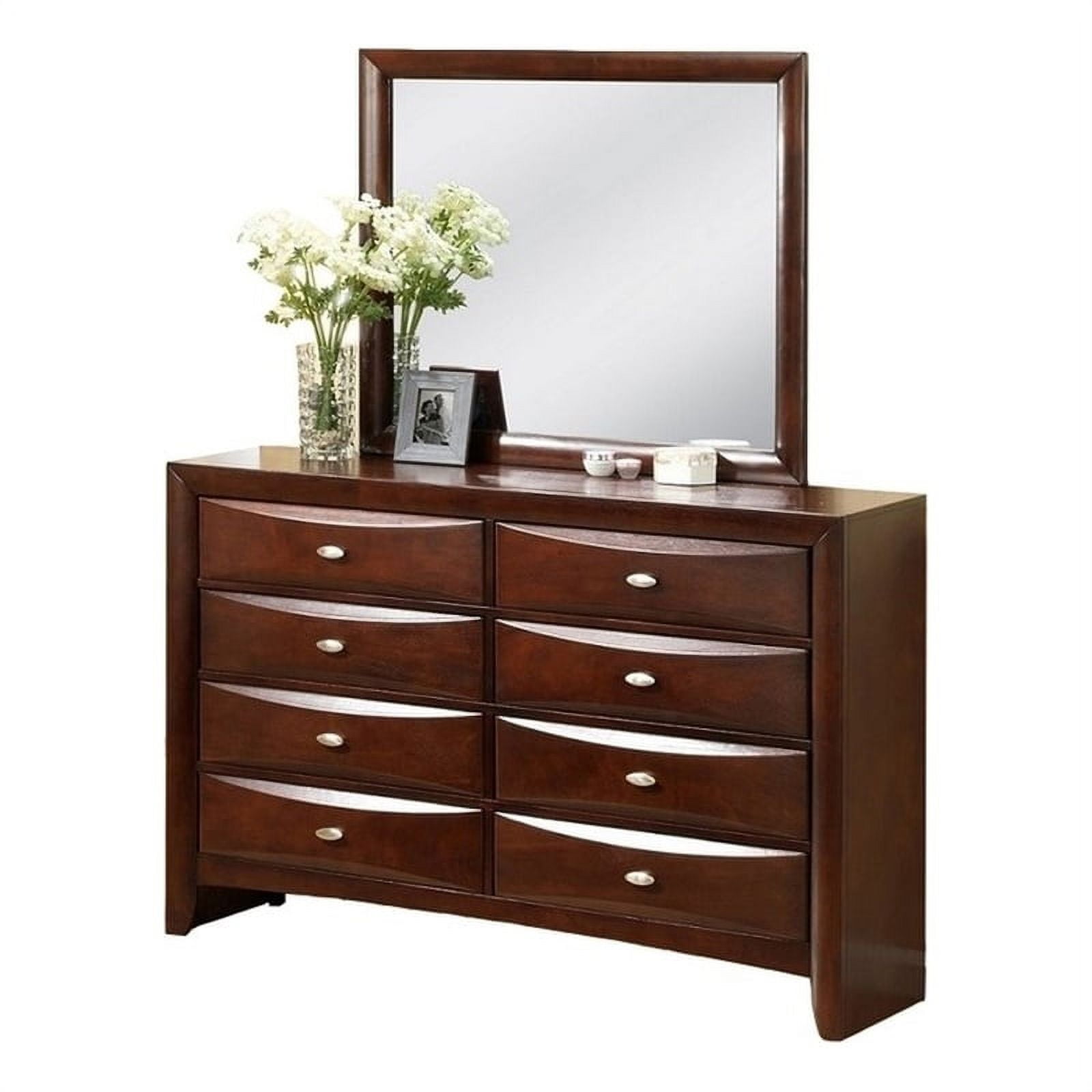 Atlin Designs Modern 8 Drawer Dresser made with Wood in Cherry ...
