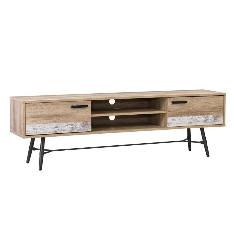 Atlin Designs Modern Engineered Wood TV Stand for TVs up to 85" in Warm ...