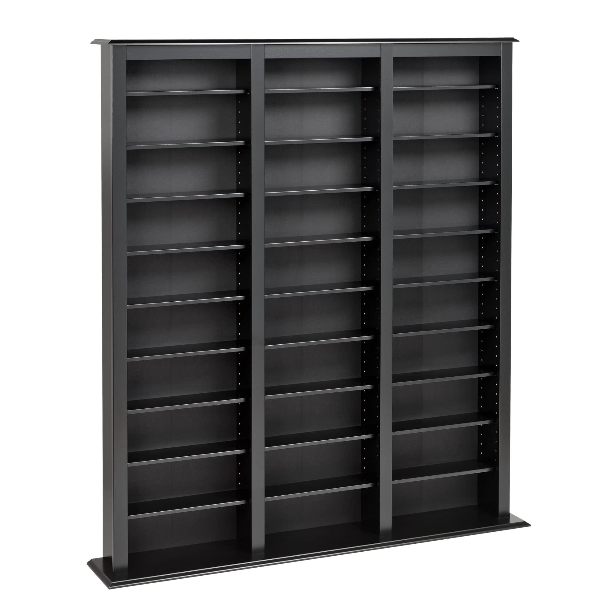 "Atlin Designs Modern 64"" Wood Media Storage Rack, DVD, CD, Blu-ray ...