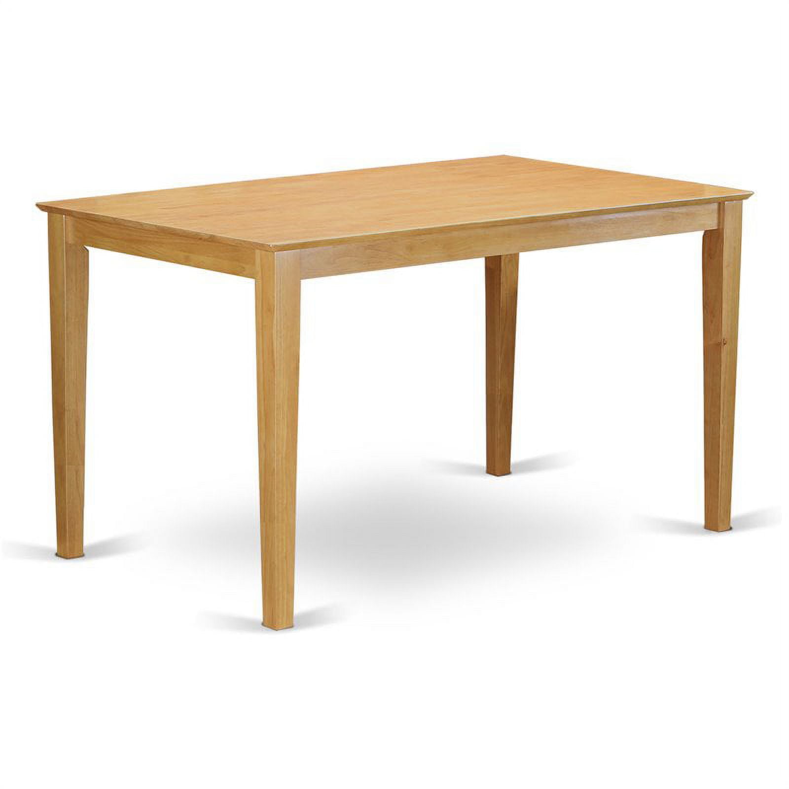 Atlin Designs Rectangular Solid Wood Dining Table in Oak - Walmart.com