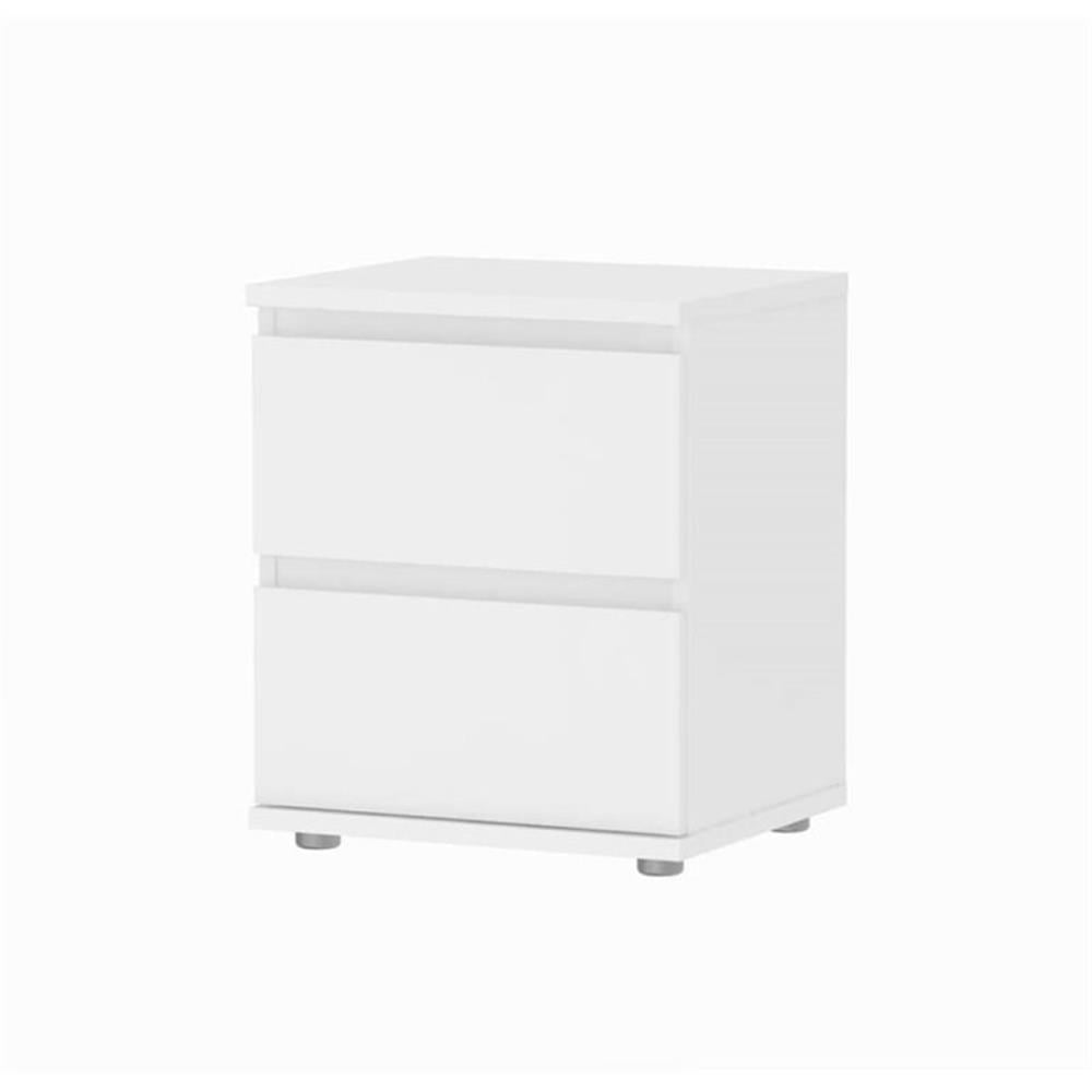 Atlin Designs Scandinavian Look 2 Drawer Nightstand in White - Walmart.com