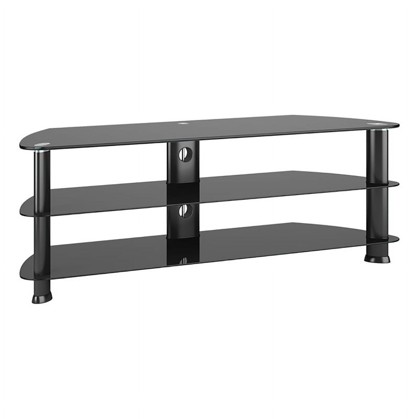 Atlin Designs Transitional Glass & Aluminum TV Stand for TVs up to 65 ...