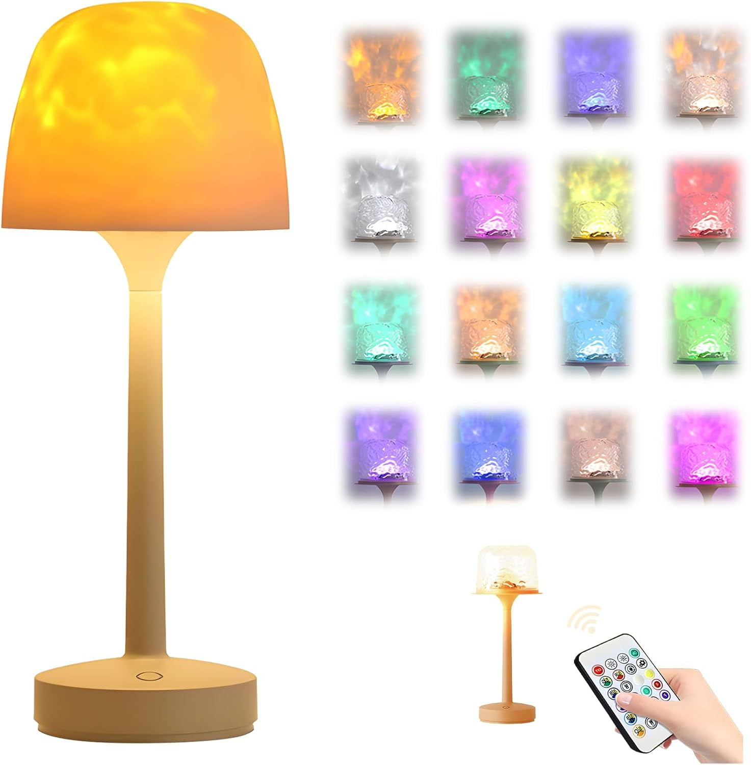 Atlodas Lumiwave Lamp, Ocean Wave Projector Light, Projector Lights for Bedroom, Colors Gradual ...