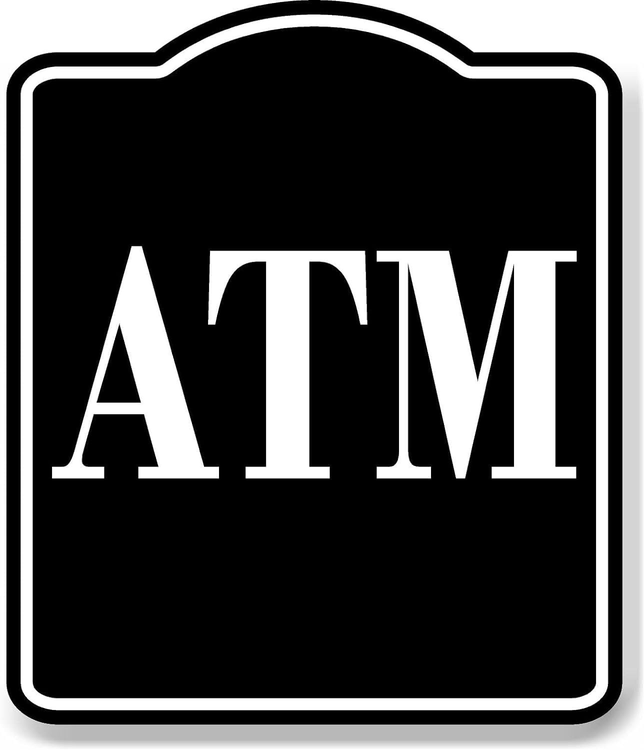 Atm BLACK Aluminum Composite Sign, 20"x24" - Walmart.com