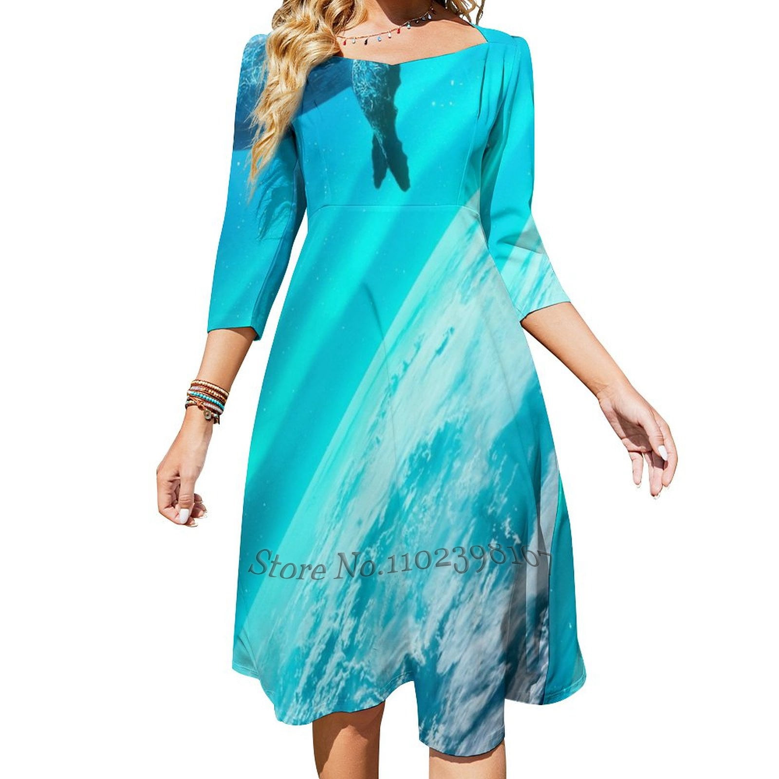 Atmosphere Sweetheart Knot Flared Dress Fashion Design Large Size Loose ...