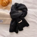 Atmospheric Long Plush Colorblocking Scarf Women's Winter 2025 New Warm ...