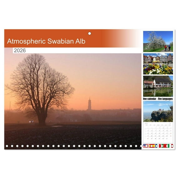 Atmospheric Swabian Alb (Monthly Wall Calendar 2026 16.5 x 23.4 (open ...