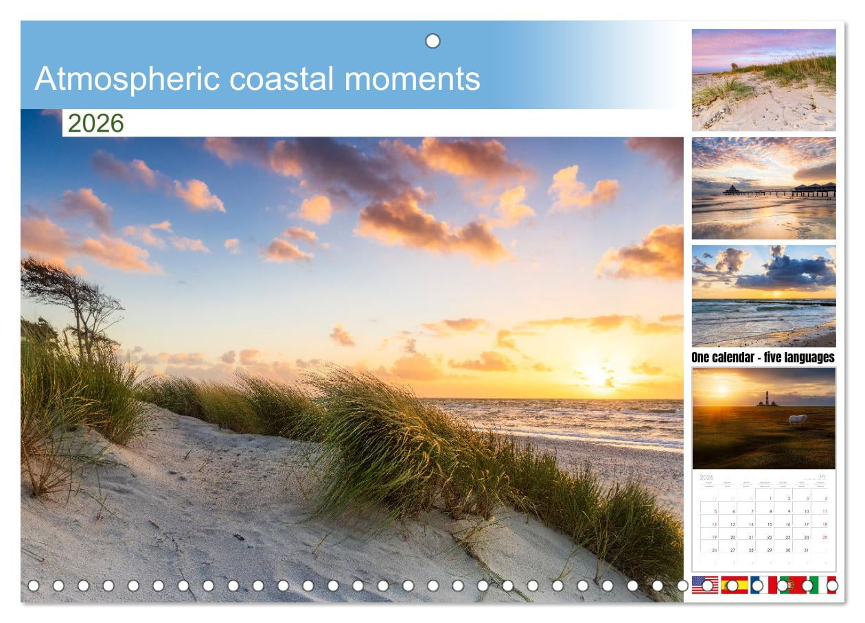 Atmospheric coastal moments (Monthly Wall Calendar 2026 16.5 x 23.4 ...
