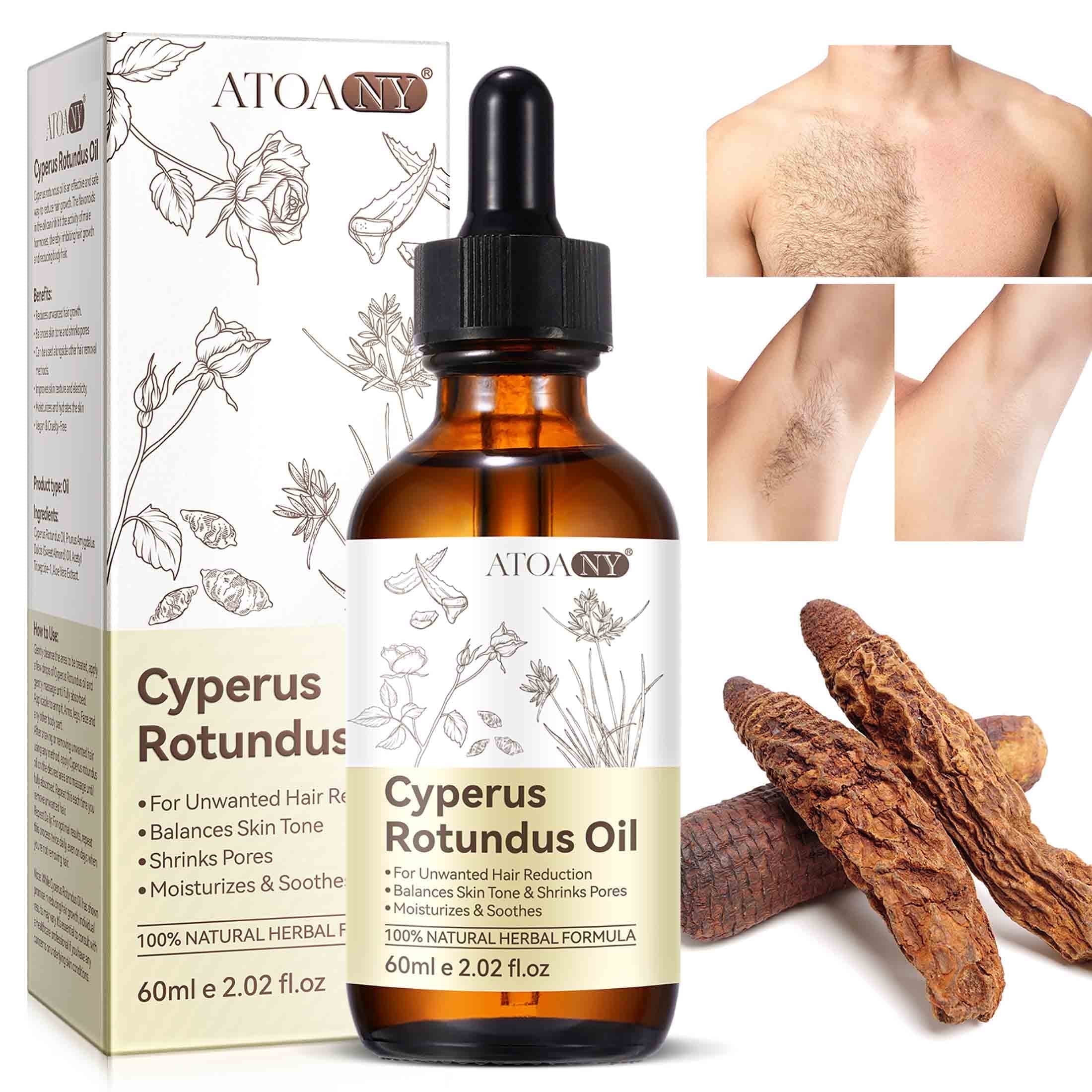 Atoany Depilatory Oil,Cyperus Rotundus Pure Natural,for Unwanted Hair Reduction, for All Skin ...