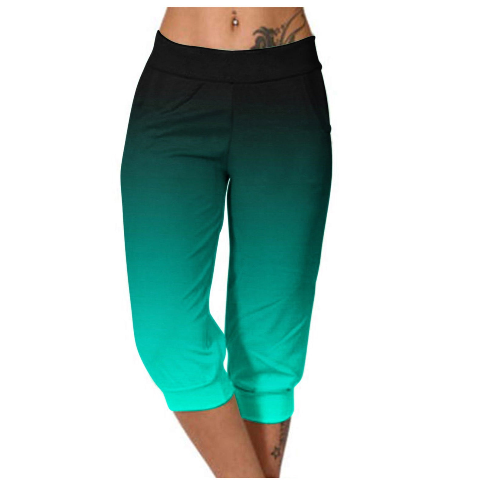 Atogsazn Athletic Capri Pants for Women Cropped Joggers Women’s Casual ...