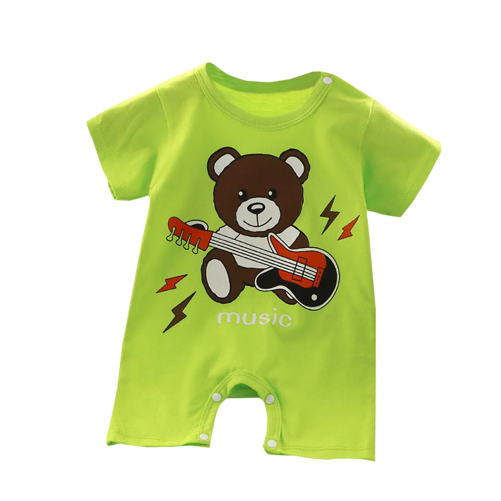 Atogsazn Baby Boy Girl Cute Cartoons Print Cotton Rompers Kids Short ...