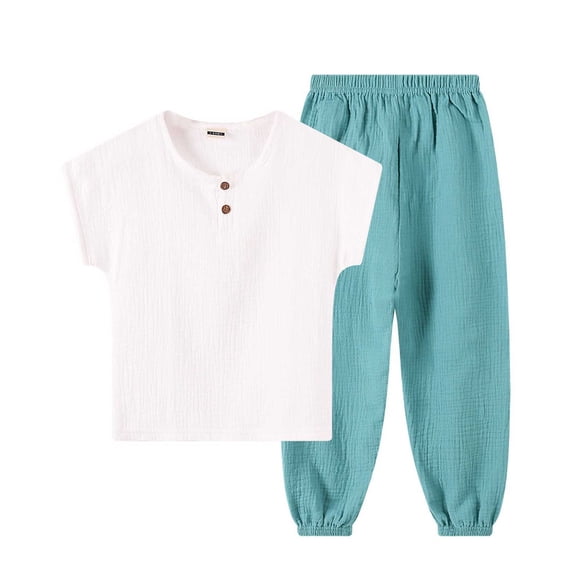 Atogsazn Baby Boys Summer 2 Piece Clothes Set Casual Button Cotton ...