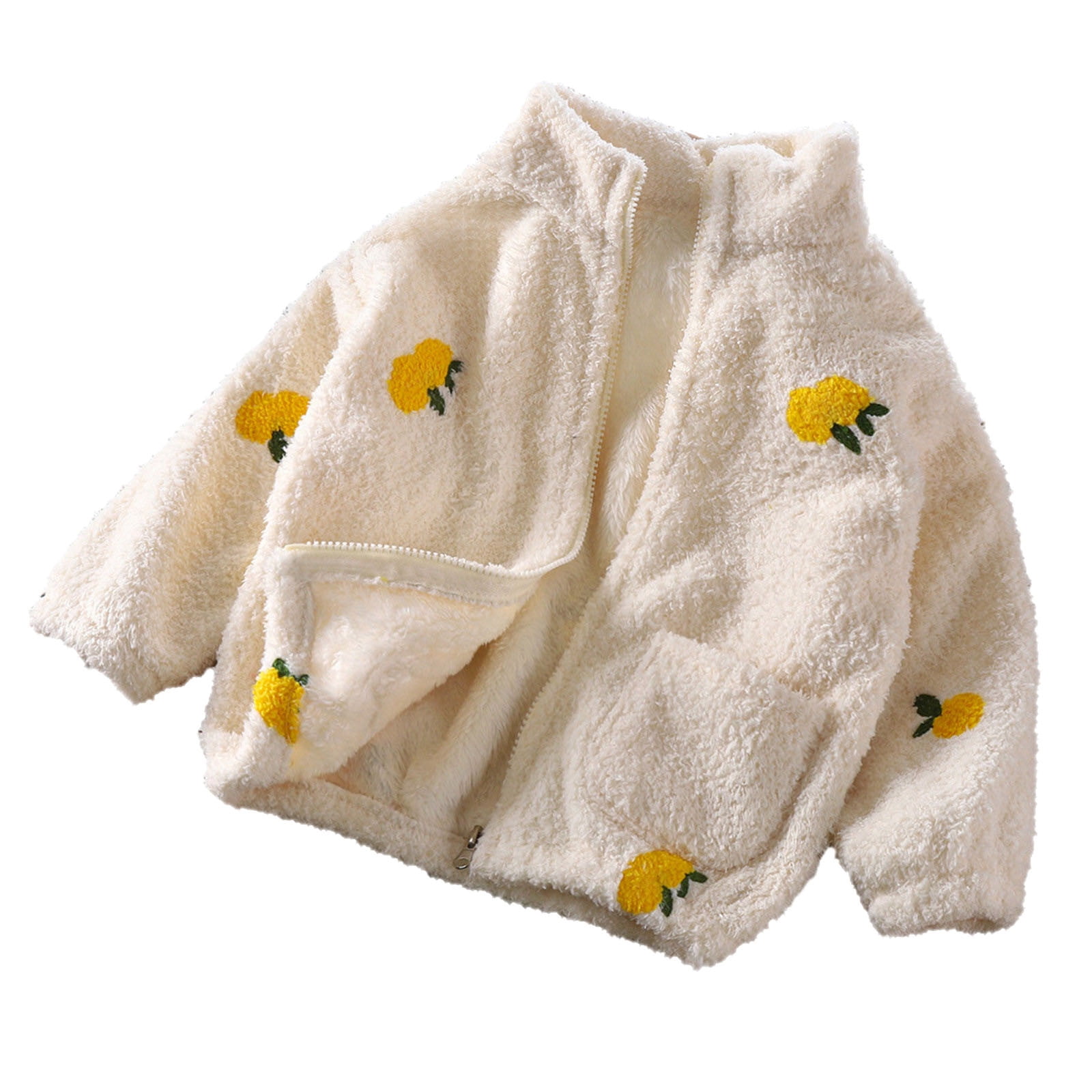 Atogsazn Baby Girl Fleece Lined Jackets Toddler Fuzzy Cute Printed ...