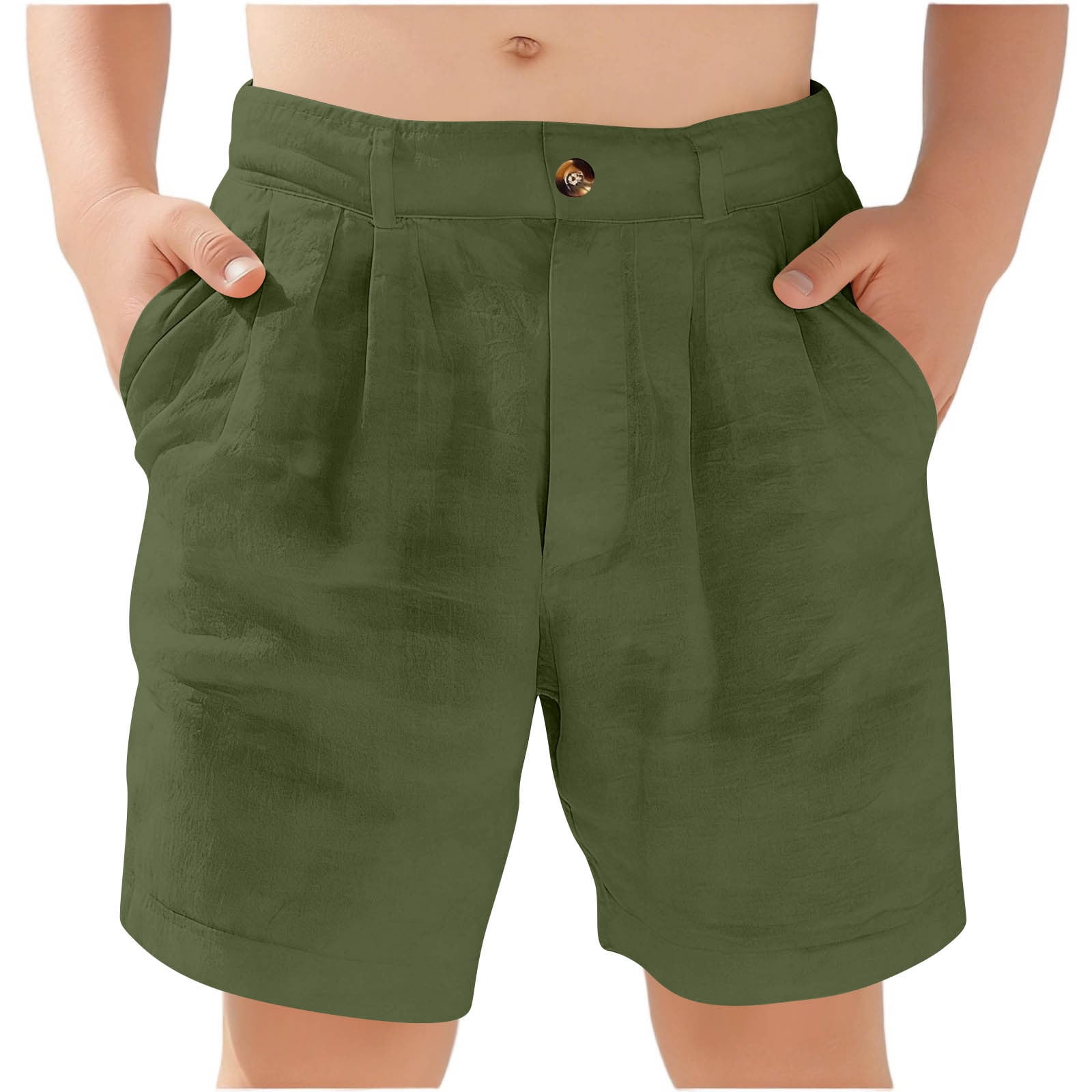 Atogsazn Bermuda Shorts for Boys Kids Summer Linen Short Pants Jogger ...