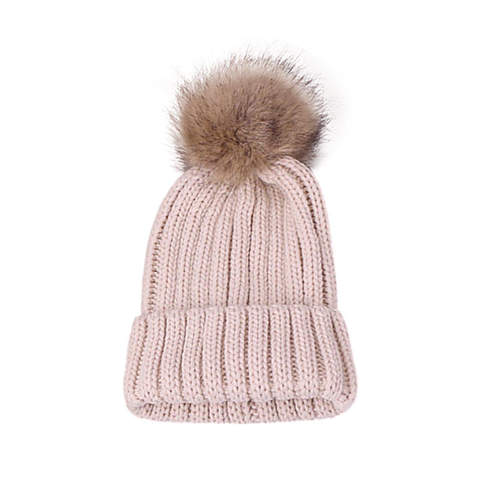 Atogsazn Boys And Girls Winter Knitted Hat Warm Pompom Hat for Kids ...