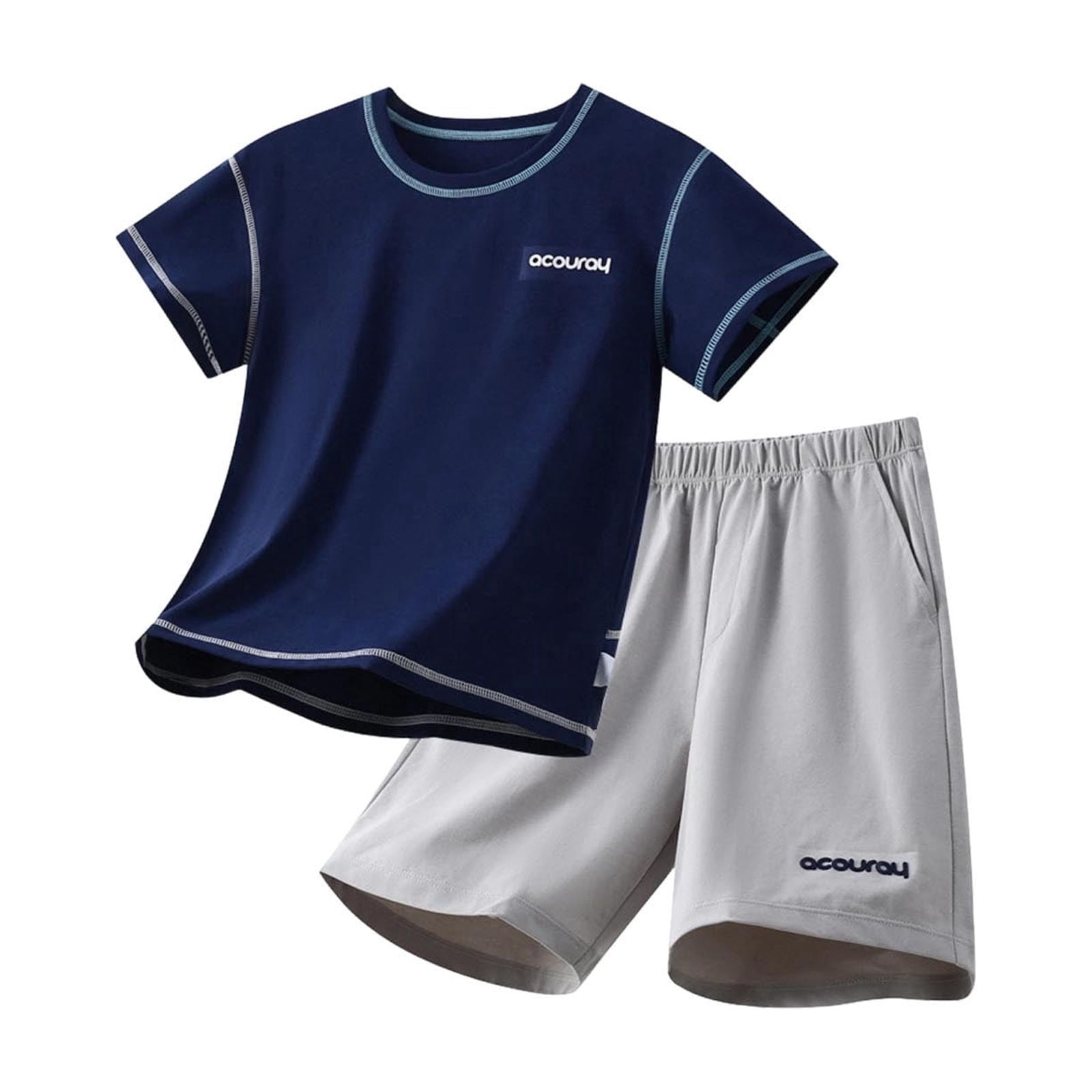 Atogsazn Boys Athletic 2 Piece Set Kids Casual Quick Dry Short Sleeve T ...