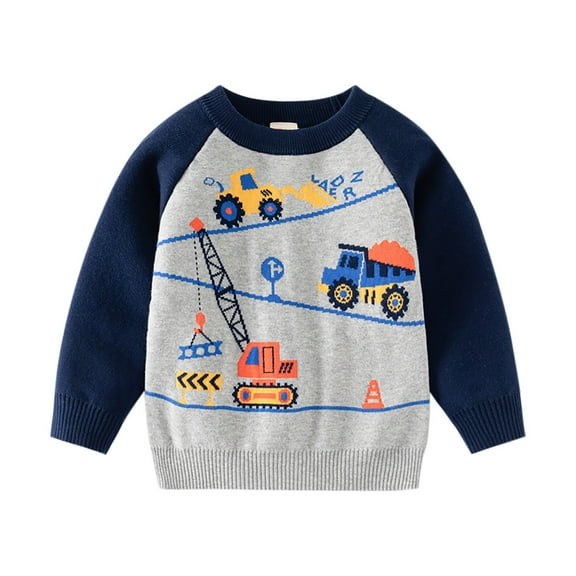 Atogsazn Children's Boy Knitted Cotton Sweater Kids Long Sleeve ...