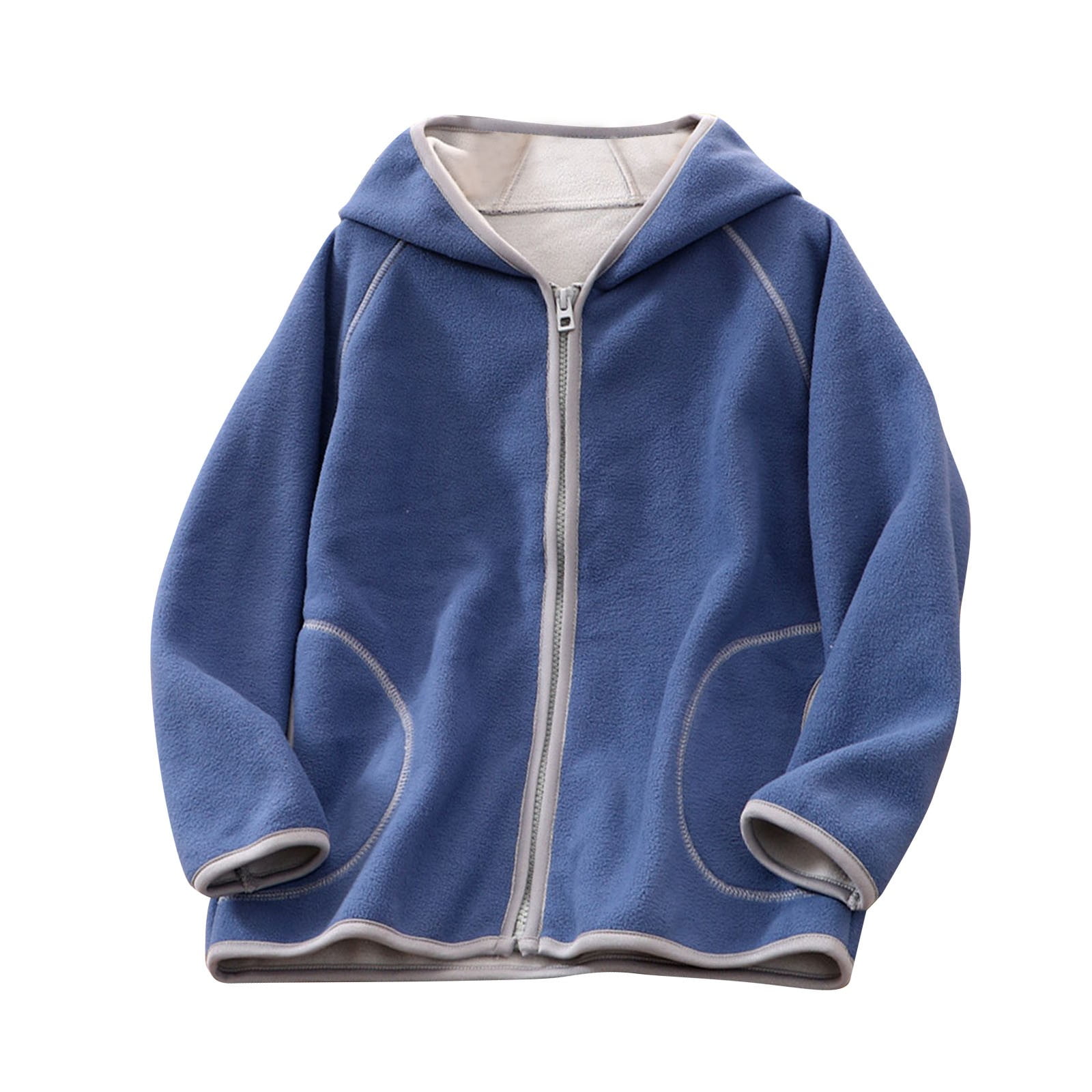 Atogsazn Children's Boys Fuzzy Jackets Kids Fleece Zip Up Long Sleeve ...