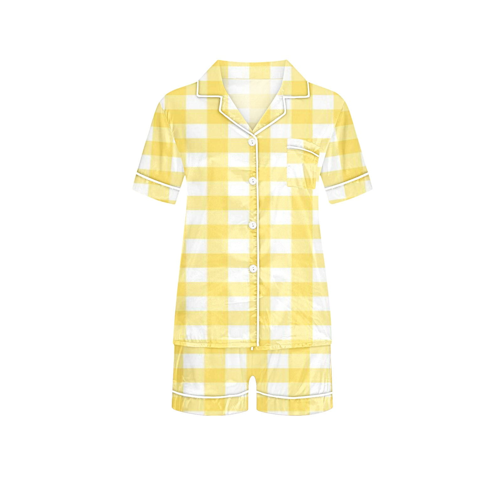 Atogsazn Children's Boys Girls Satin Silk Pajamas Set Kids Colorblock ...