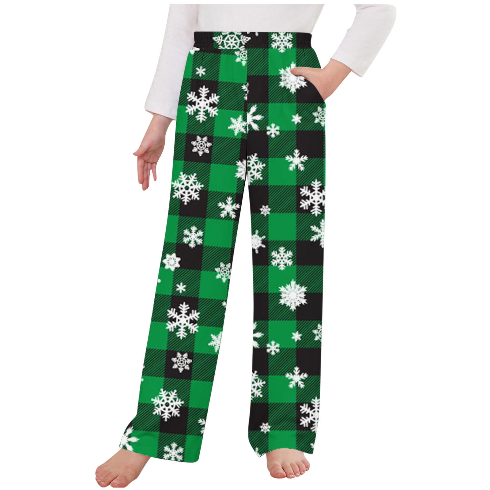 Atogsazn Children's Girls Christmas Sweatpants Baggy Elastic Waist ...