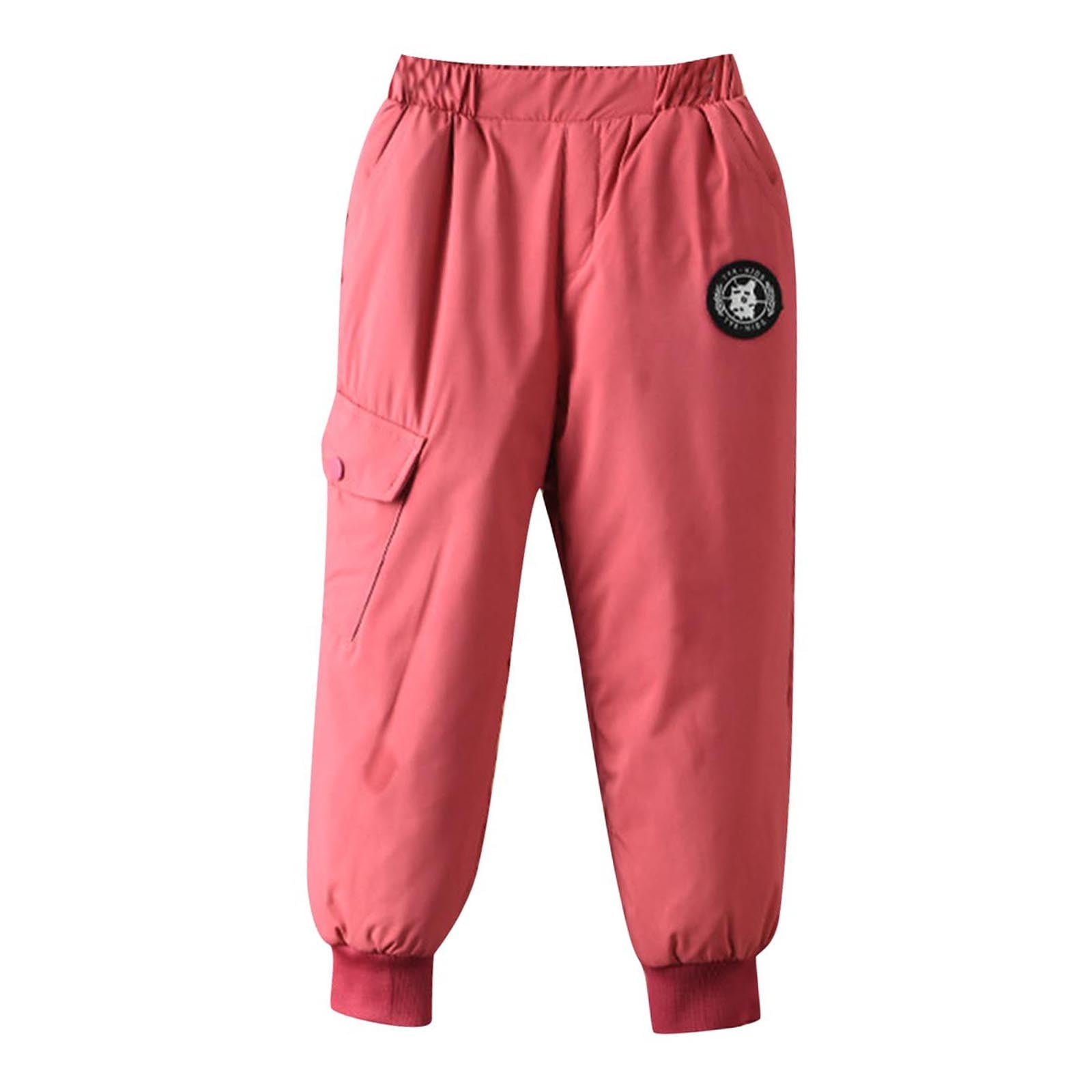 Atogsazn Children's Girls Jogger Cotton Sweatpants Kids Windproofed ...