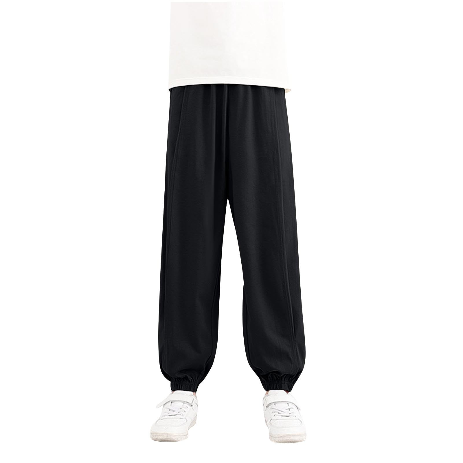 Atogsazn Children's Girls Jogger Sweatpant Kids Casual Baggy Elastic ...