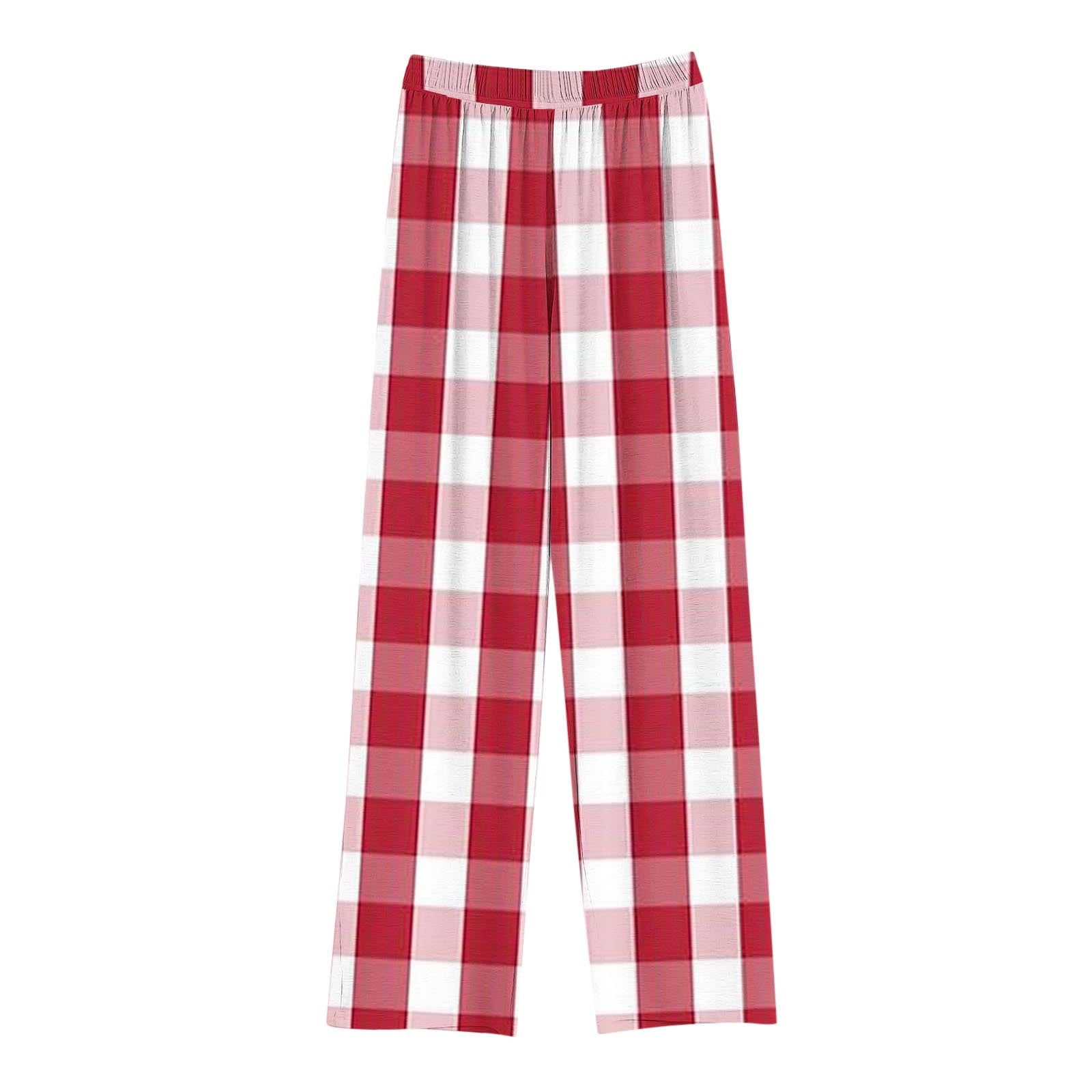 Atogsazn Children's Girls Plaid Sweatpants Baggy Elastic Waist Pants ...