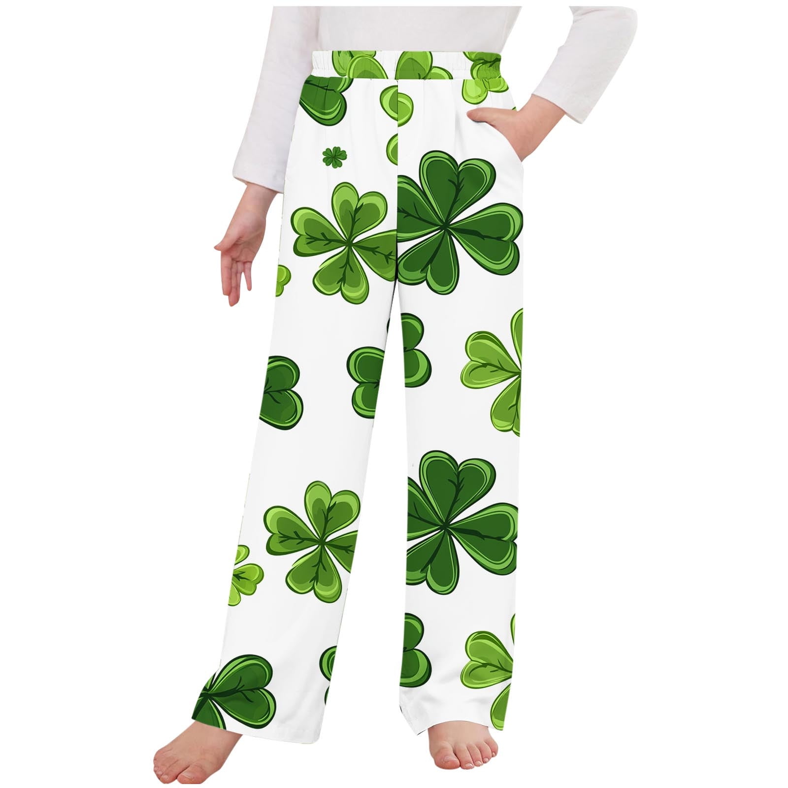 Atogsazn Children's St. Patrick's Day Pant Kids Boy Girl Casual Loose Wide Leg Pants Fashion ...