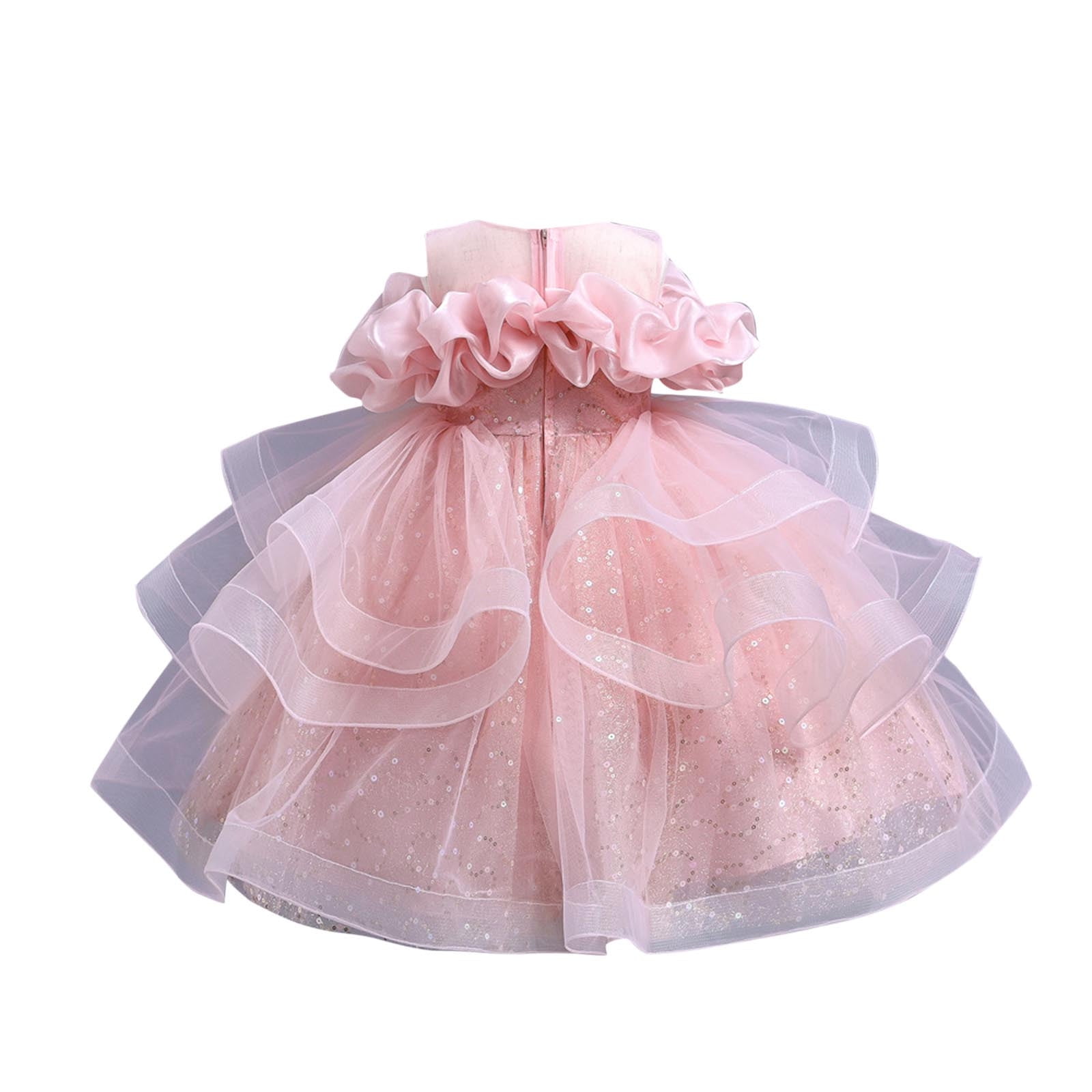 Atogsazn Girls' Embroidered Lace Princess Dress Wedding Baptism Dresses ...